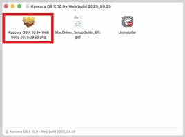 Install a Kyocera Printer Driver (Mac)