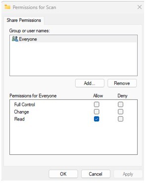 Set Up Scan to Folder on Windows