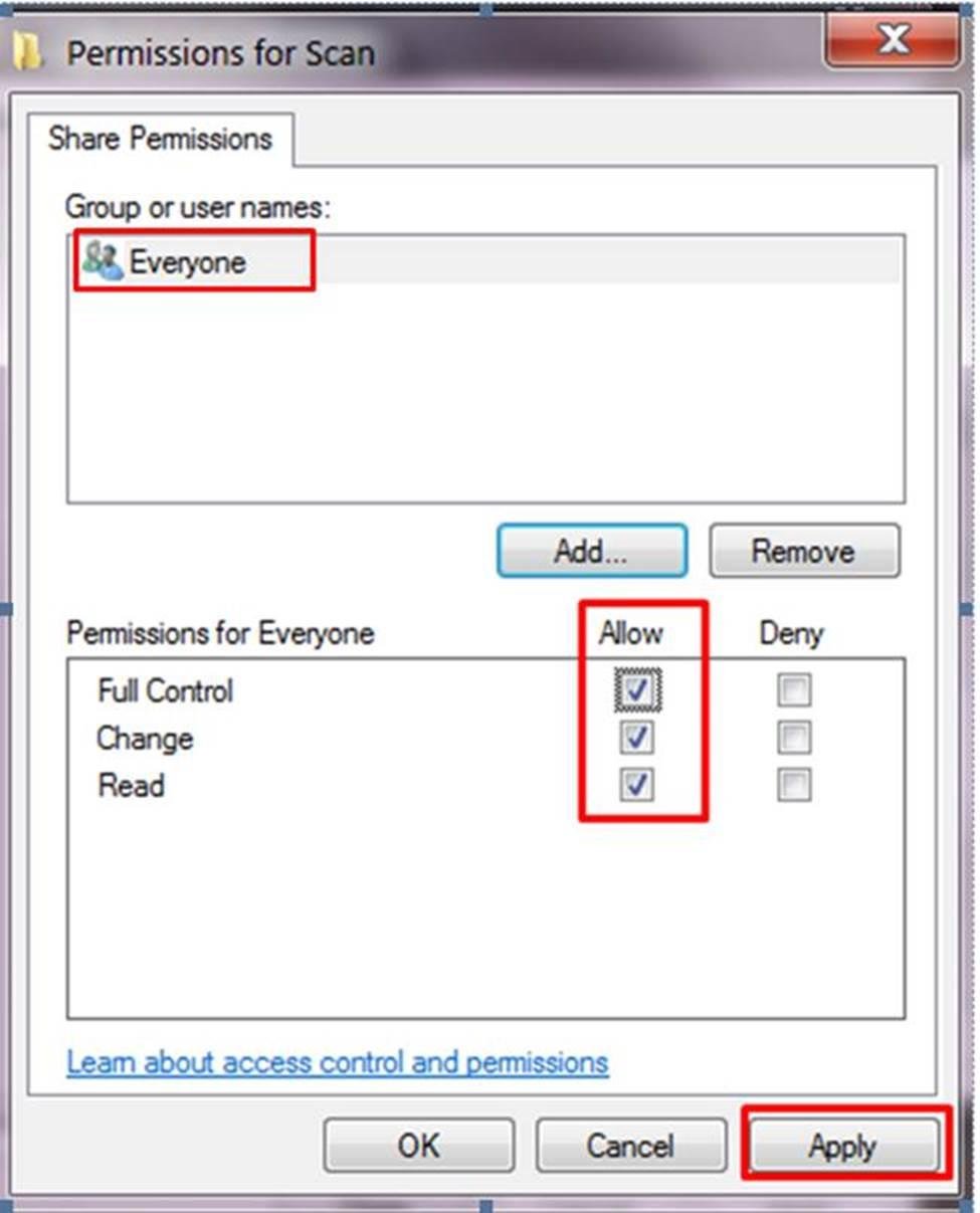 Scan to a folder on Windows (scan to SMB)