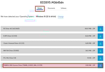 How to do TWAIN scanning on a Kyocera printer