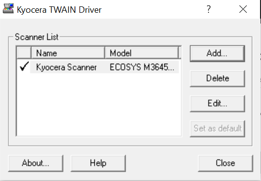 How to do TWAIN scanning on a Kyocera printer